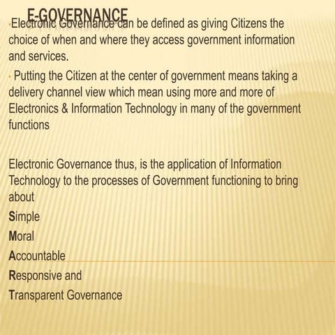 E governance | PPT