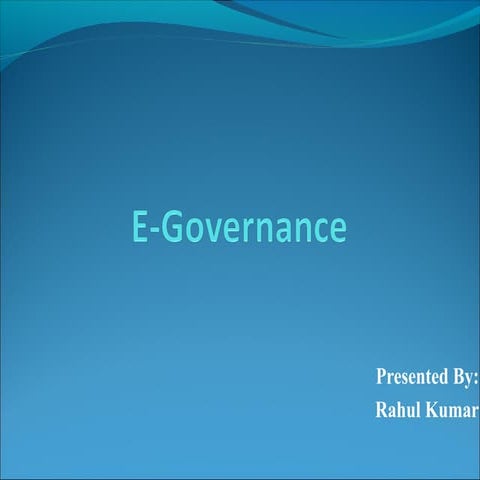 E-governance Models | PPTX