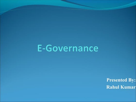 E-governance Models | PPTX