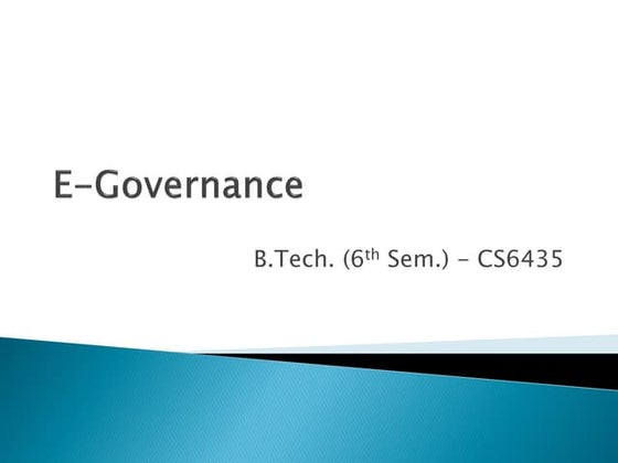 E-governance Models | PPTX