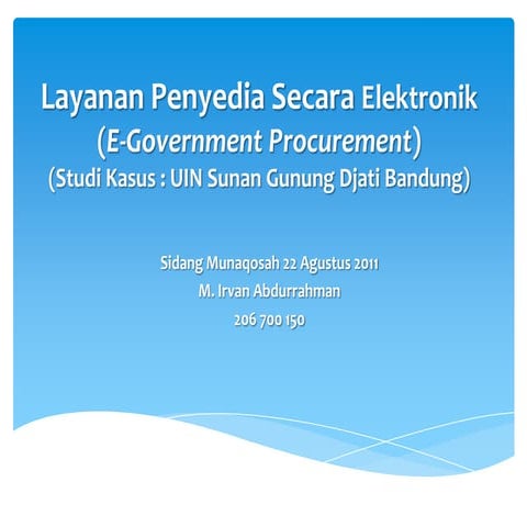 E government procurement uin | PPTX