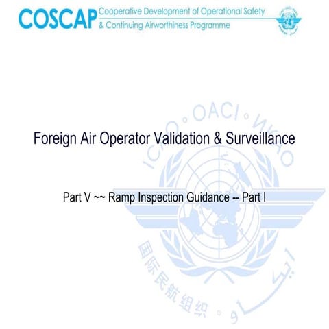 E icao ramp inspection guidance part i 2009-07 r3 | PPTX