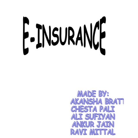 E Insurance | PPT