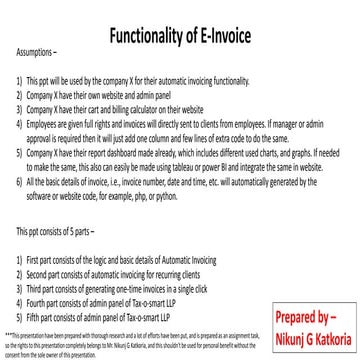 E invoicing | PPTX
