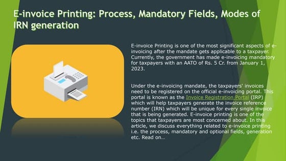 Gst e invoicing Gst e invoicing Gst E in | PPT