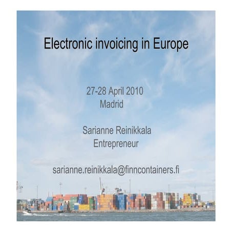 E invoicing in europe | PDF