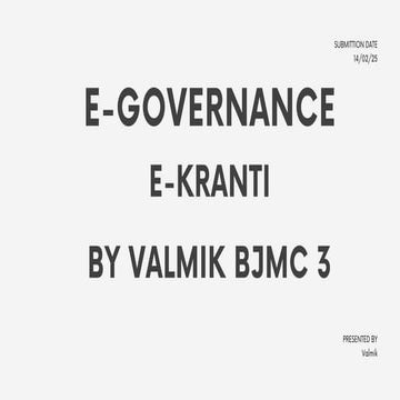 e-KRANTI under Digital India Program Informing about e- kranti | PDF