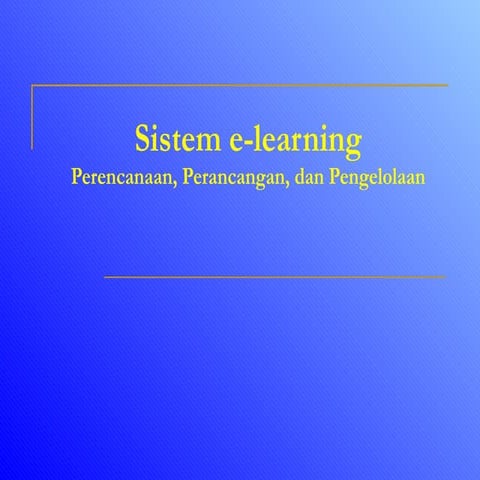 E learning | PPT