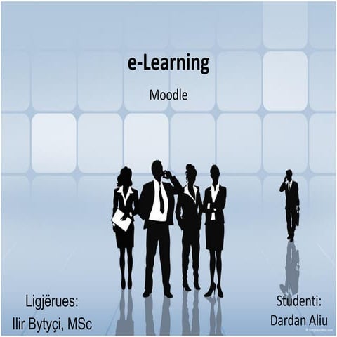 E learning (Moodle) | PDF