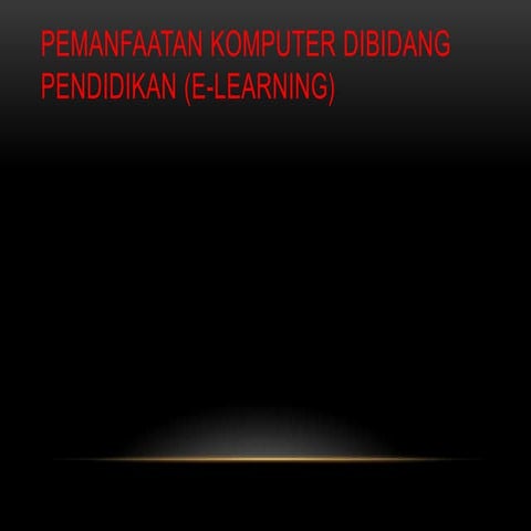 E learning | PPT