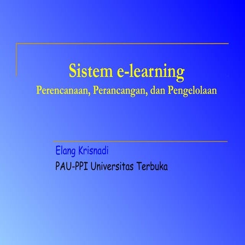 E learning | PPT