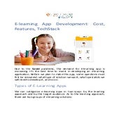 E-Learning App Development cost, key features, Techstacks.pdf