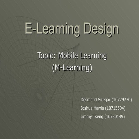 E Learning Design | PPT