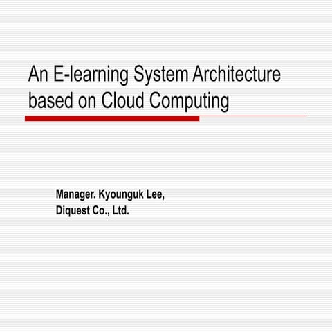 E Learning System Architecture Based On Cloud Computing Ppt 3798