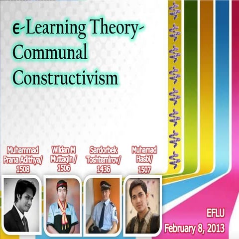 E learning theory | PPTX