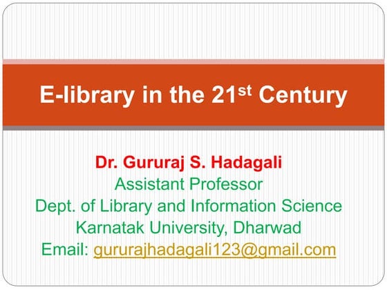 E library presentation | PPTX