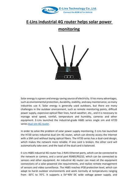How 4G router helps highway surveillance works efficiently | PDF