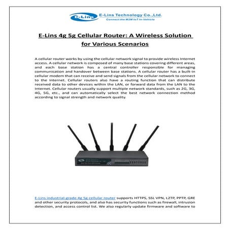 E-Lins Industrial Cellular Router Secure & Efficient Connectivity.pdf
