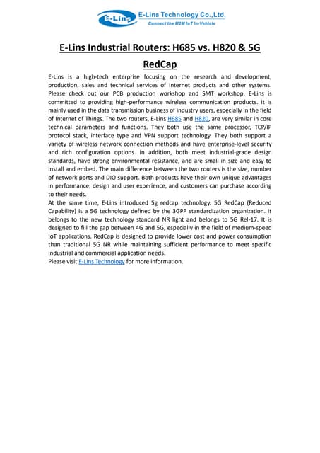 The Comparison Between E-Lins Dual Sim 4g Router H720 And H900.pdf The Comparison Between E-Lins Dual Sim 4g Router H720 And H900.pdf