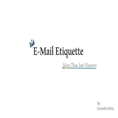 Email Etiquette | PPTX