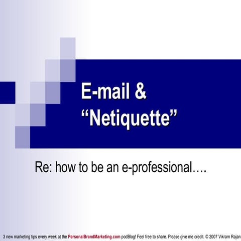 E Mail Netiquette | PPT