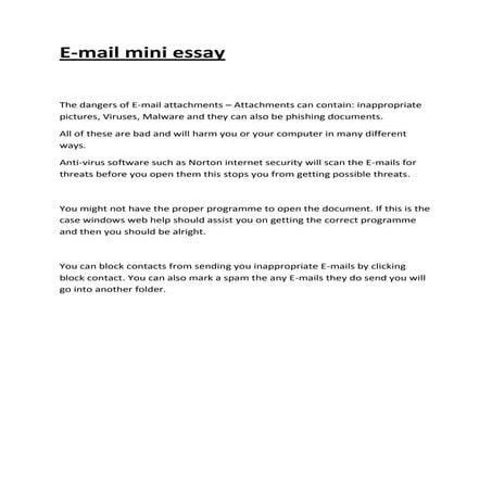 E mail essay | DOCX