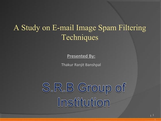 Spam email detection using machine learning PPT.pptx