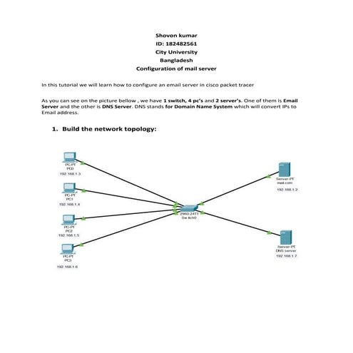 E mail server configuration | PDF