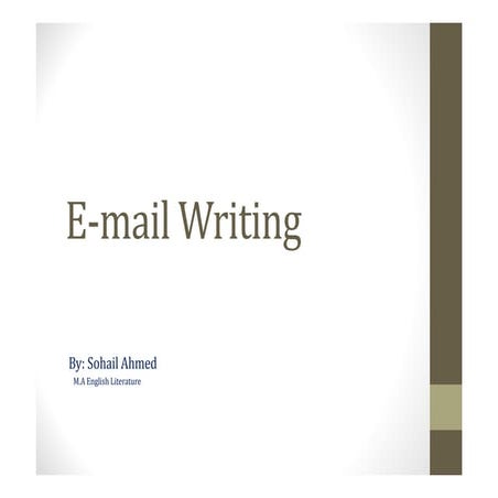 E mail writing by sohail ahmed | PPT