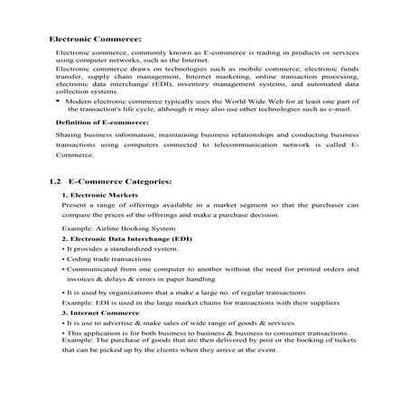 e-marketing full notes for management students | PDF