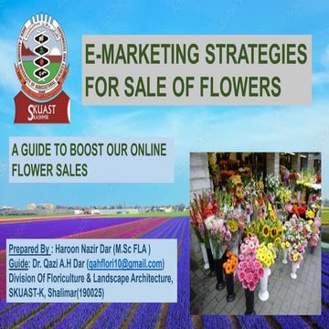 E-Marketing Strategies For Sale Of Flowers By Haroon Nazir.pptx