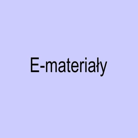 E materialy | PPT