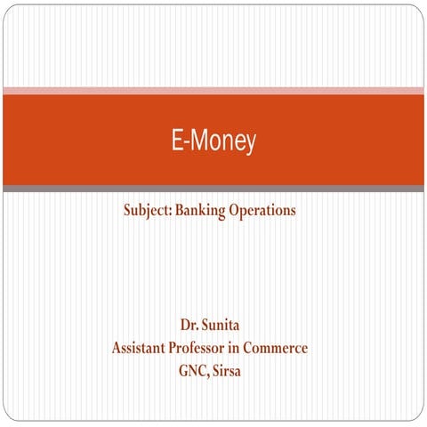 E money | PDF