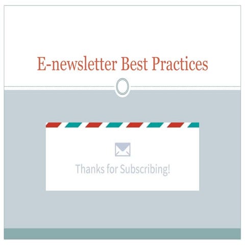 E newsletter best practices | PPTX