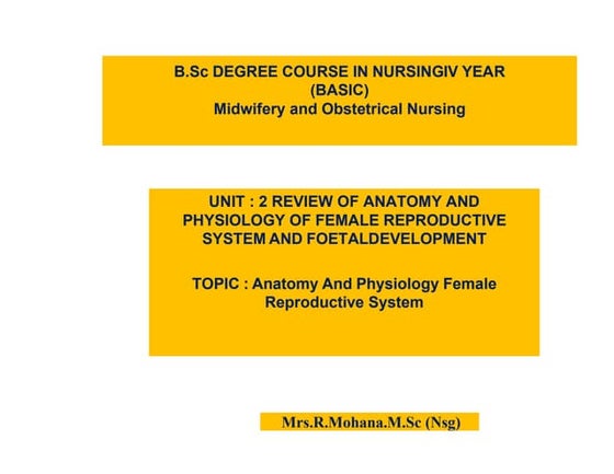 Female Reproductive System Ppt