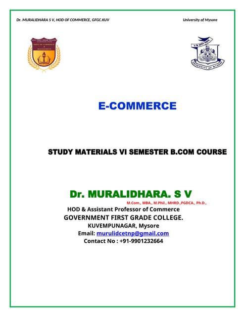 Details of Management. ecommerce types and meaning | PDF