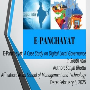 case study of e-panchayat of south asian | PPTX