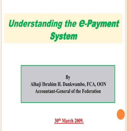 e-payment BoF based on e payment for seminars | PPT