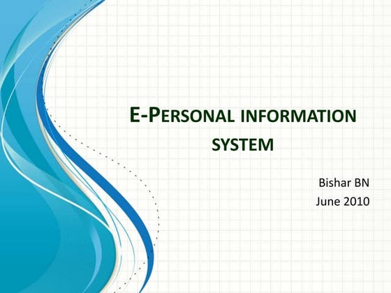 Mitchell's personal information system 2017 | PPT