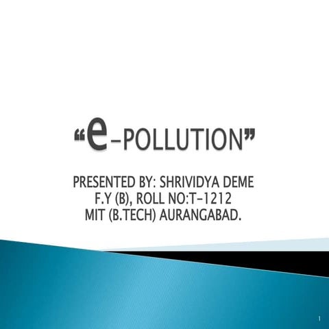 E pollution | PPTX