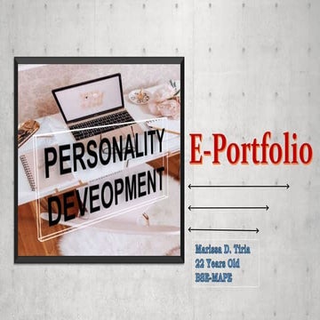 E-Portfolio in Personality Development | PPTX | Education
