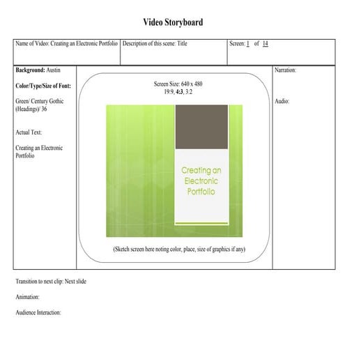 E portfolio storyboard | PDF