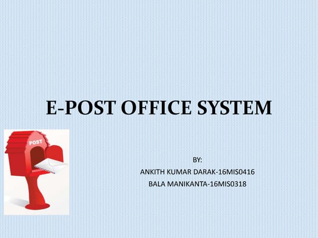 Presentation on indian postal system | PDF