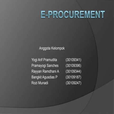 E procurement | PPTX