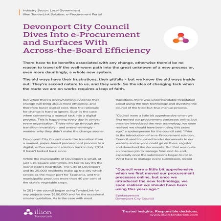 illion TenderLink Plans & Pricing - AU | PDF