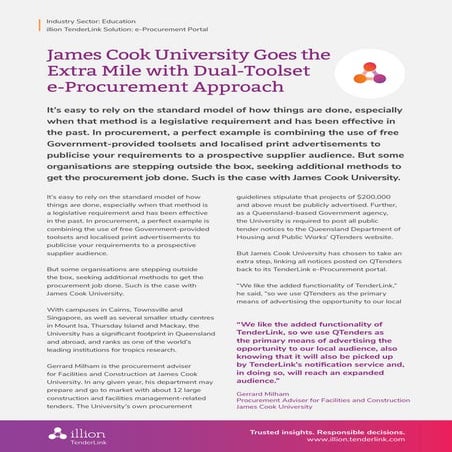 illion TenderLink Plans & Pricing - AU | PDF