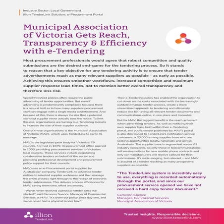 illion TenderLink Plans & Pricing - AU | PDF