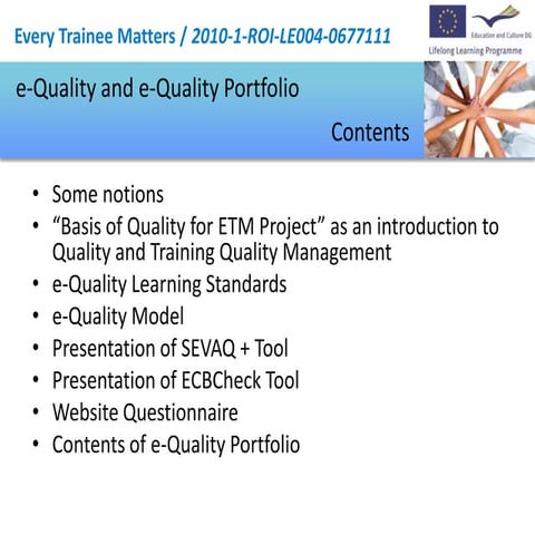 E-Quality and E-Quality Portfolio | PPTX