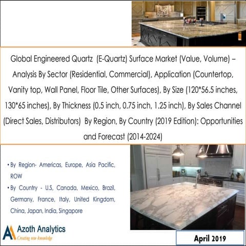 Global Engineered Quartz (E-Quartz) Surface Market (Value, Volume) | PPT