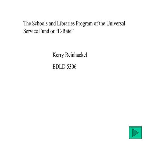 E rate presentation | PPT